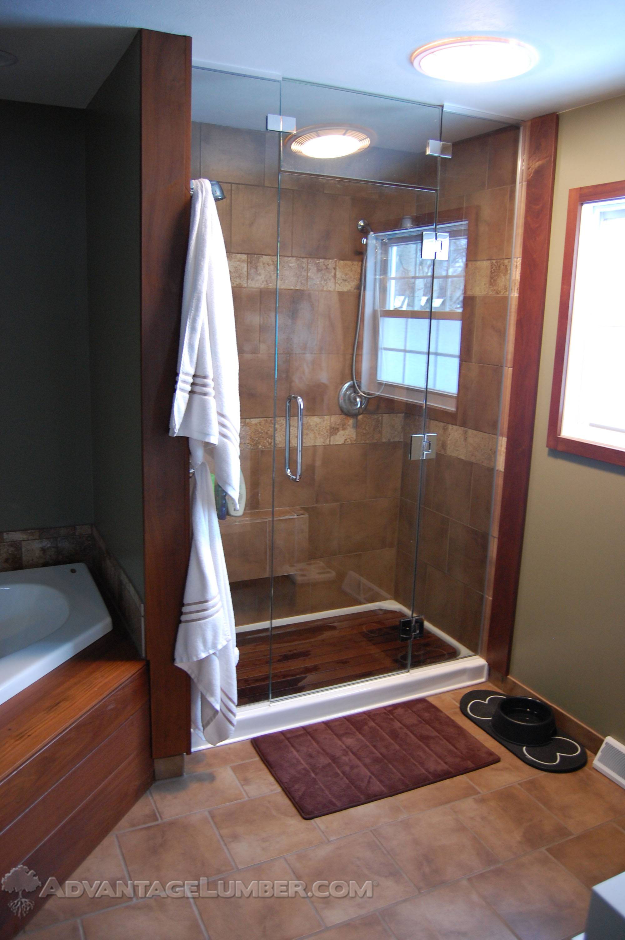 Ipe Wood Shower and Jetted Bathtub - AdvantageLumber Blog